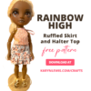 Free Doll Sewing Pattern for Rainbow High | Karyn Lewis Illustration